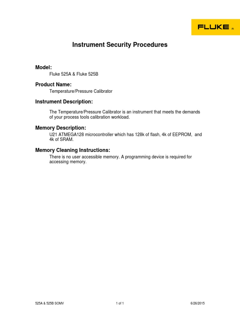 Instrument Security Procedures: Model | PDF