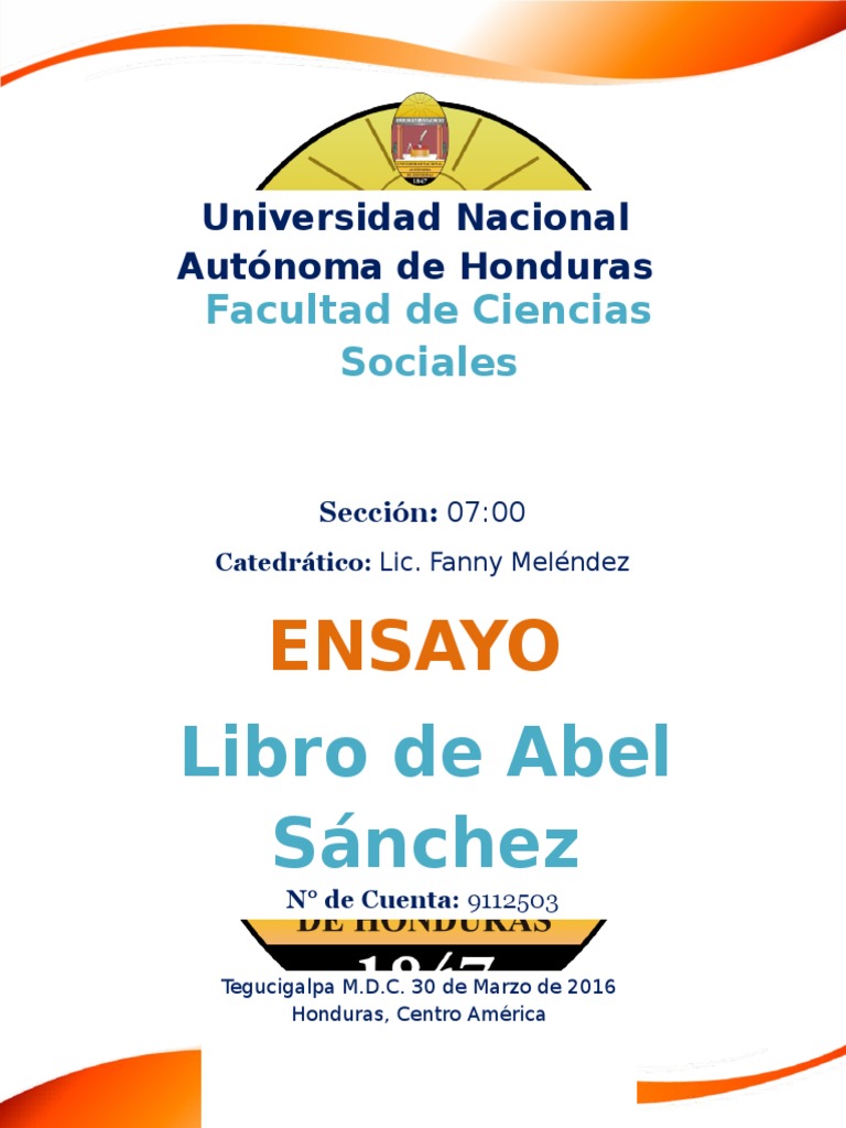 Resumen Libro de Abel Sanchez | PDF | Envidia | Puntuación