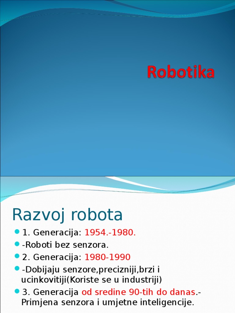 Razvoj Robota | PDF