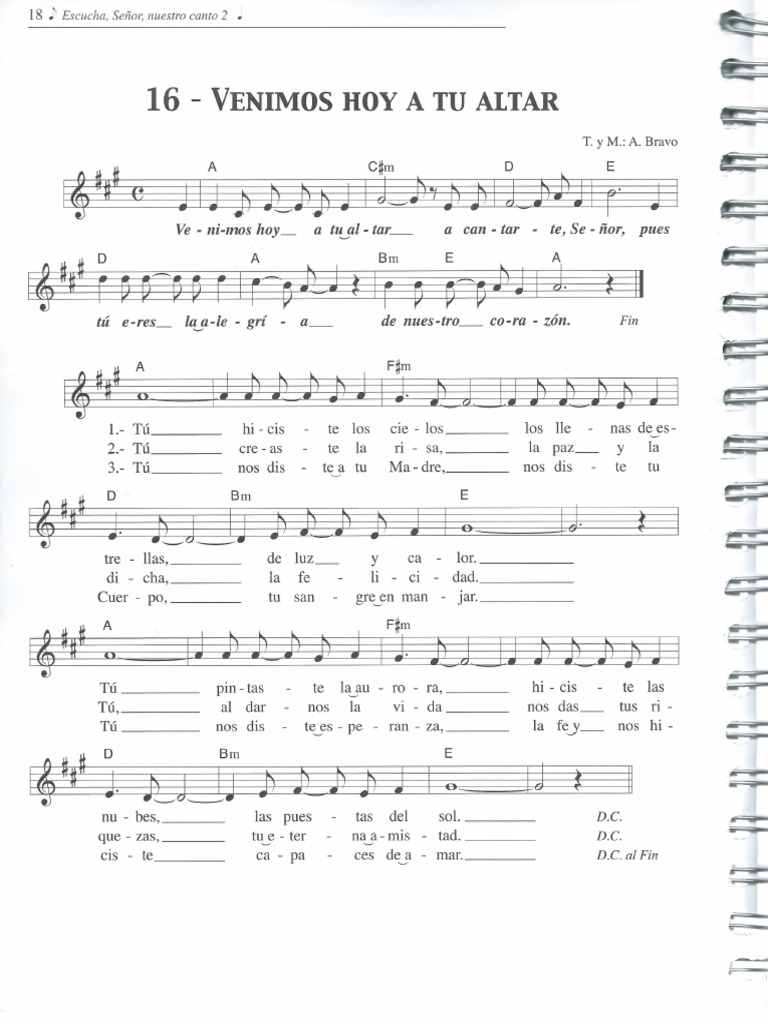Venimos Hoy A Tu Altar | PDF