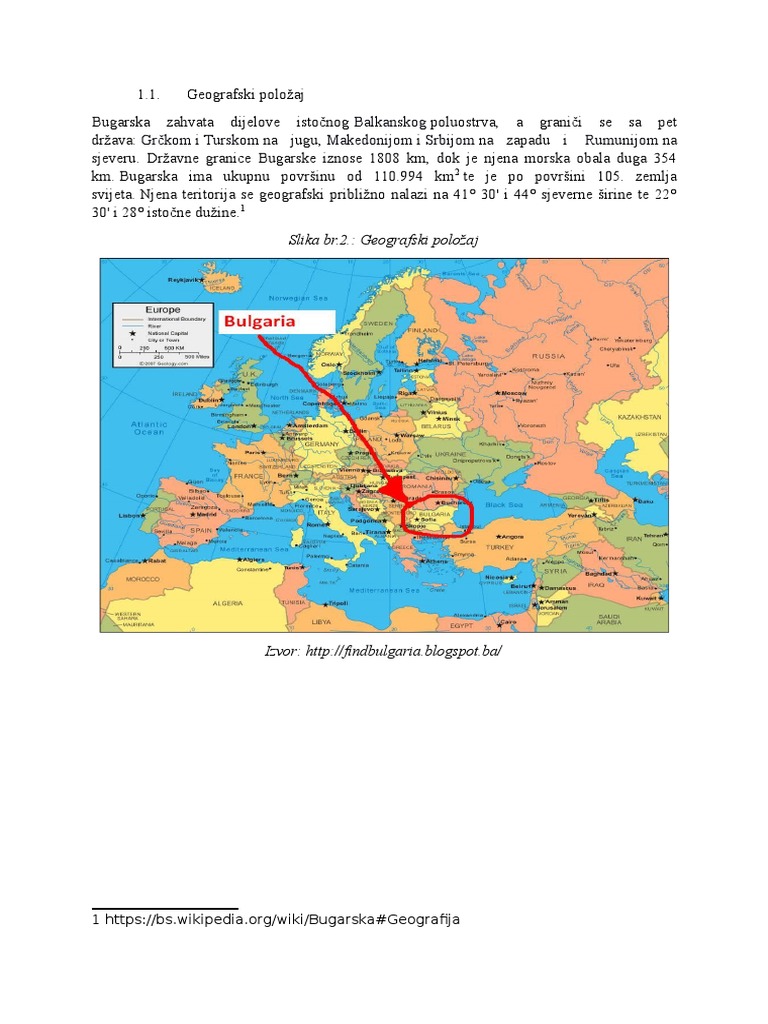 Geografski položaj Bugarske