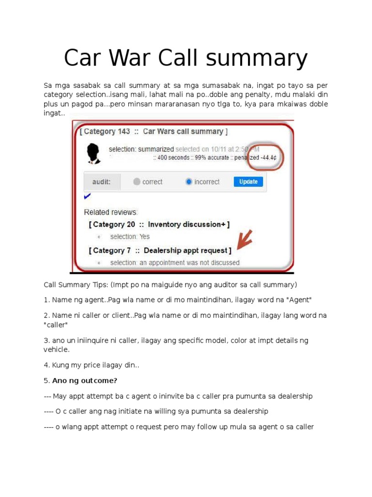 Call Summary Tips humanatic