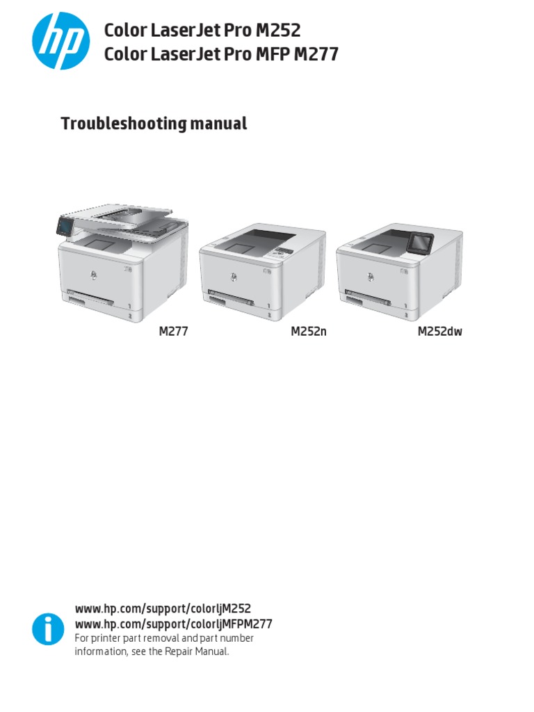 HP Color LaserJet M252, M277mfp Pro Troublshooting Guide | PDF | Fax ...