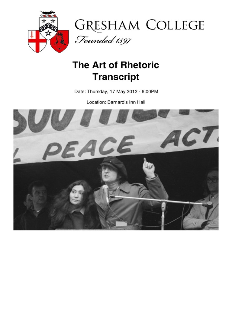The Art of Rhetoric | PDF