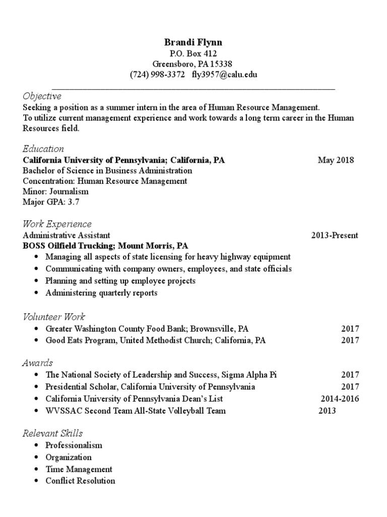 Resume B | PDF