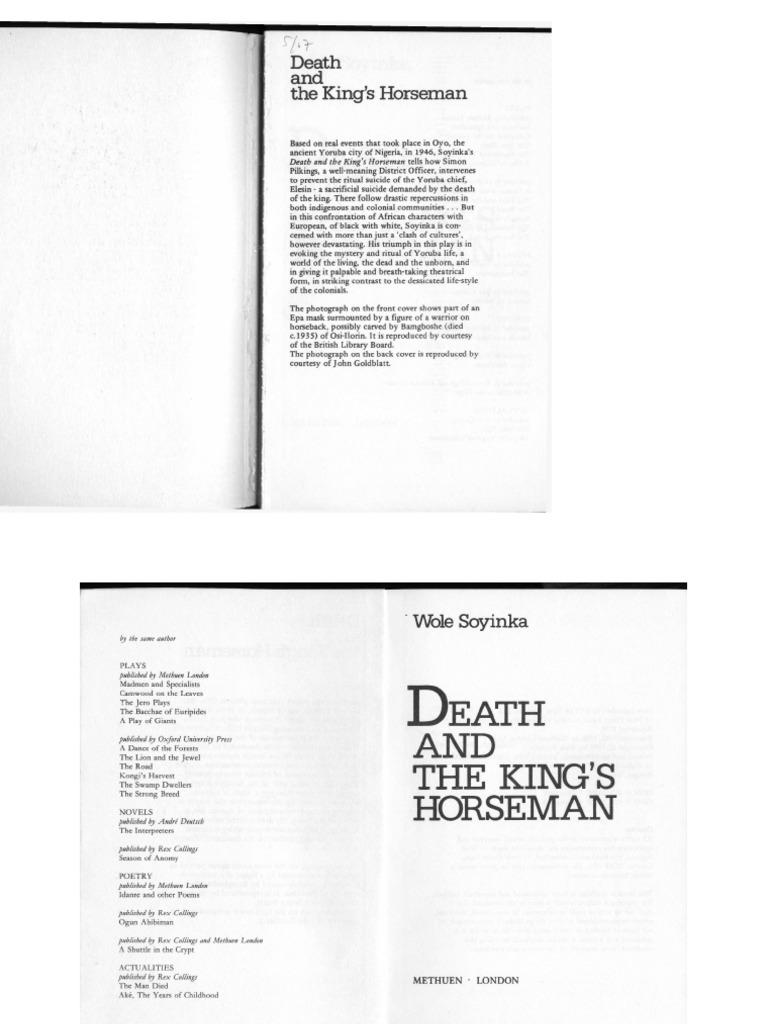 Wole Soyinka - Death and The King S Horseman | PDF