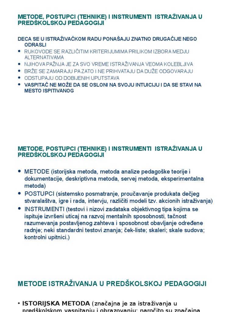 Metode I Tehnike | PDF