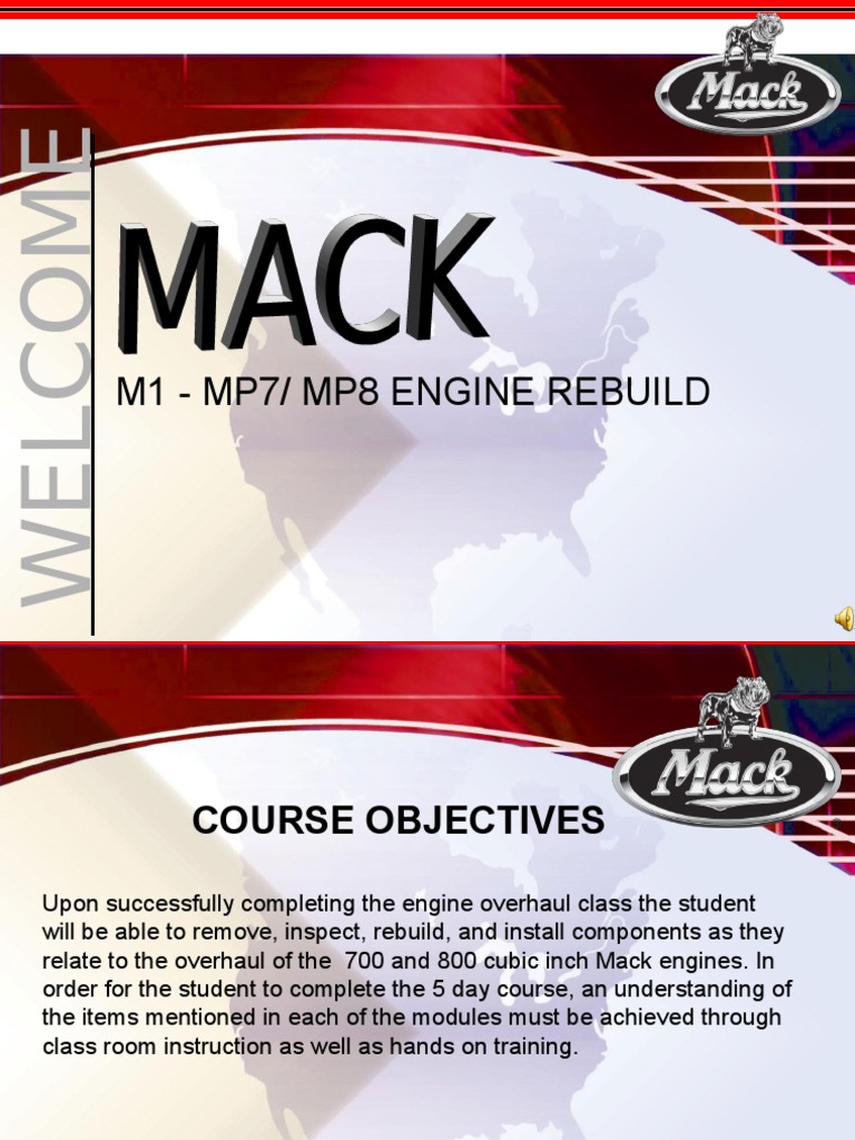 Mack MP7/MP8 Engine Overhaul Guide | PDF | Piston | Cylinder (Engine)