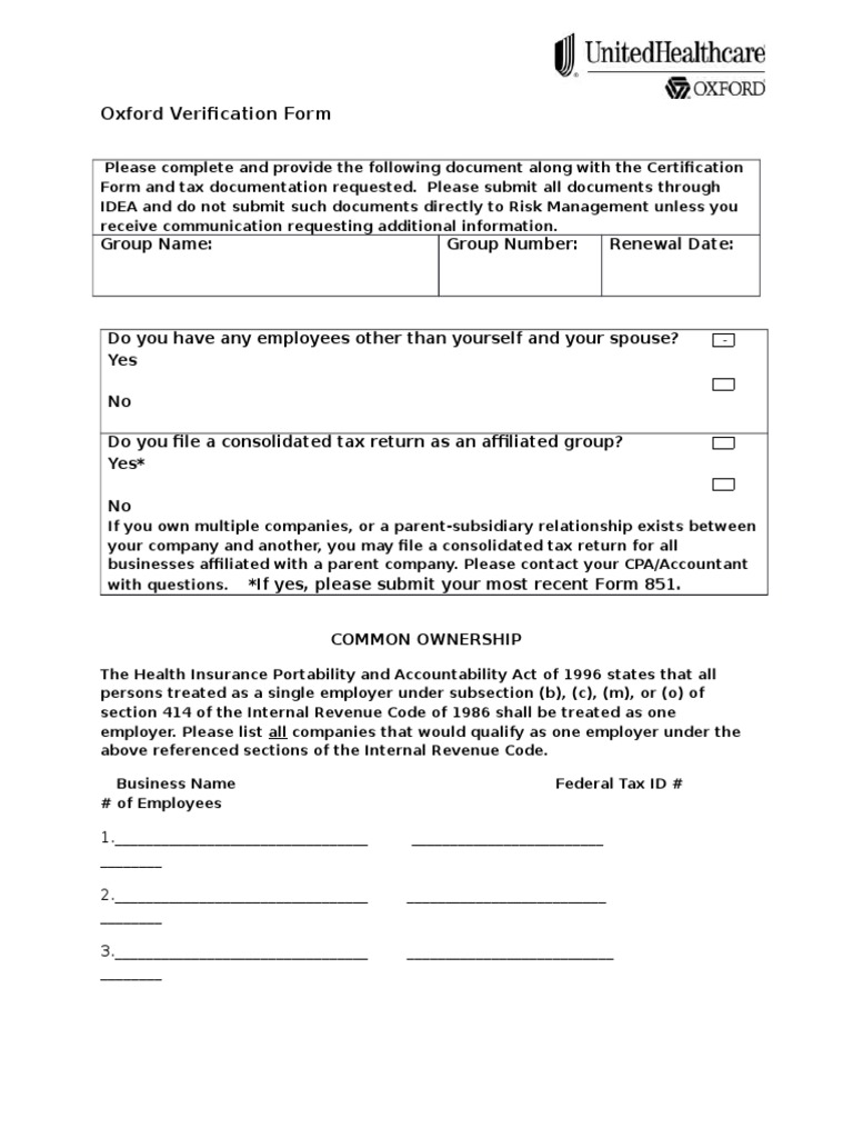 Oxford Verification Form Instructions | PDF | Finance & Money Management