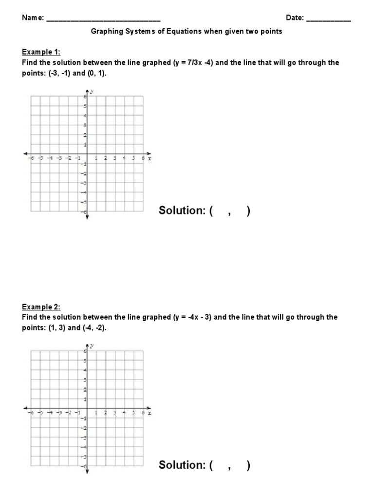 Graphing Systems: Find Intersection Points | PDF | Teaching Methods ...