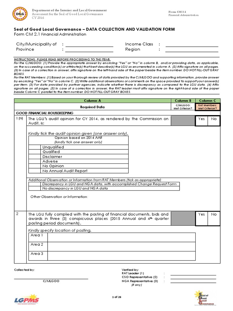 Form 2 DCF - Cities - Municipalities | PDF
