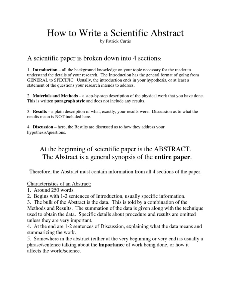 How To Write An Abstract | PDF | Macromolecules | Genetics