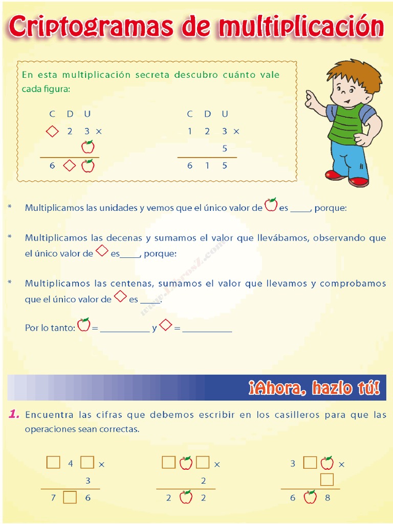 CAP 13 Criptogramas de Multiplicación | PDF