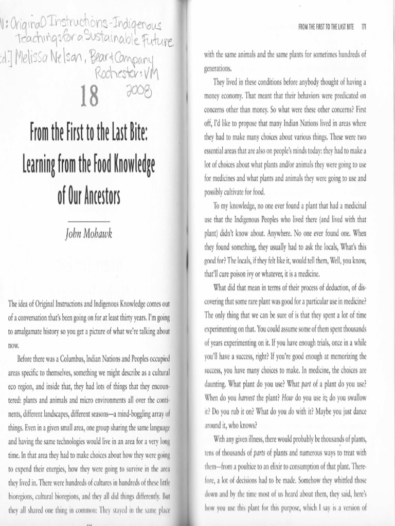 John Mohawk - From The First To Last Bite | PDF | Maize | Bean