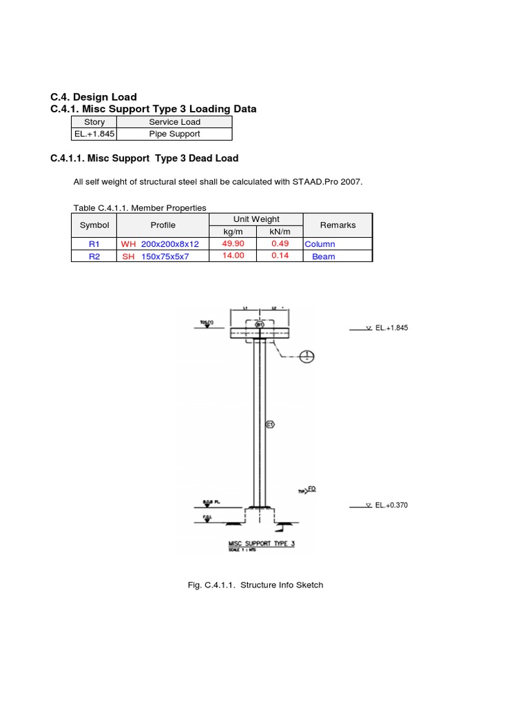Pipe Support - Type 3 | PDF | Beam (Structure) | Physics
