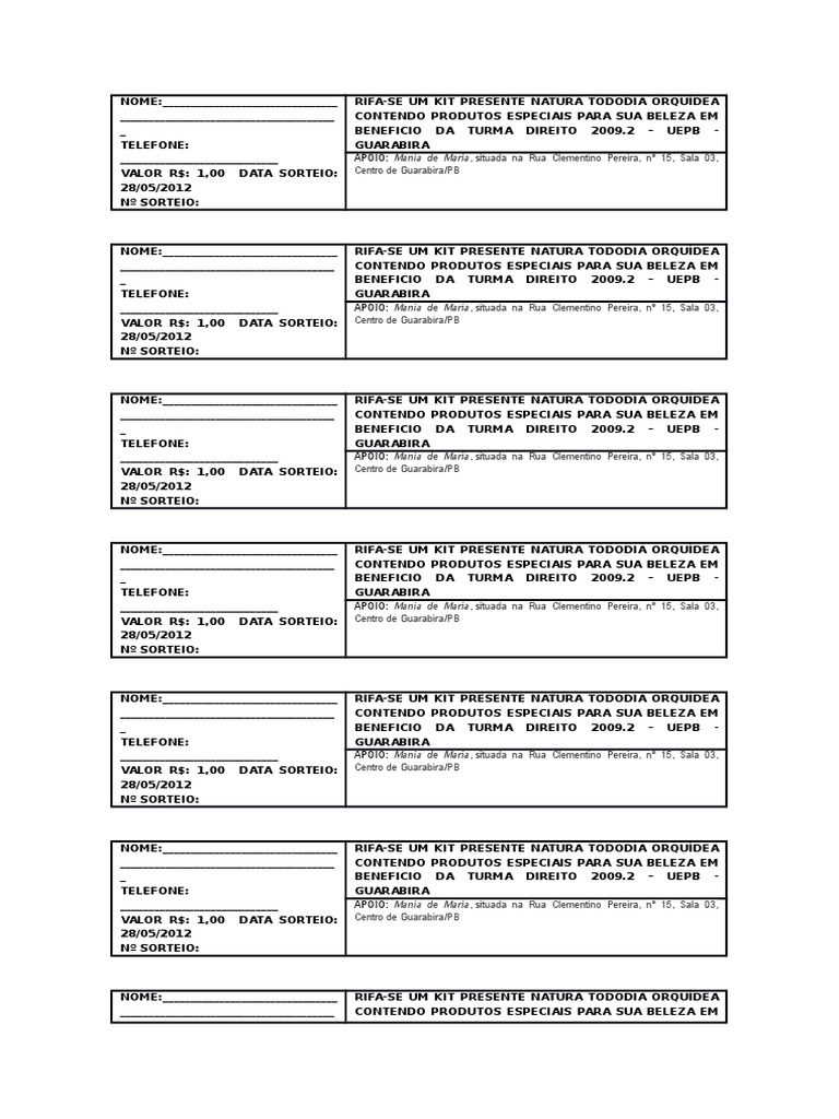 93527685 Modelo Rifa Docx - Riset