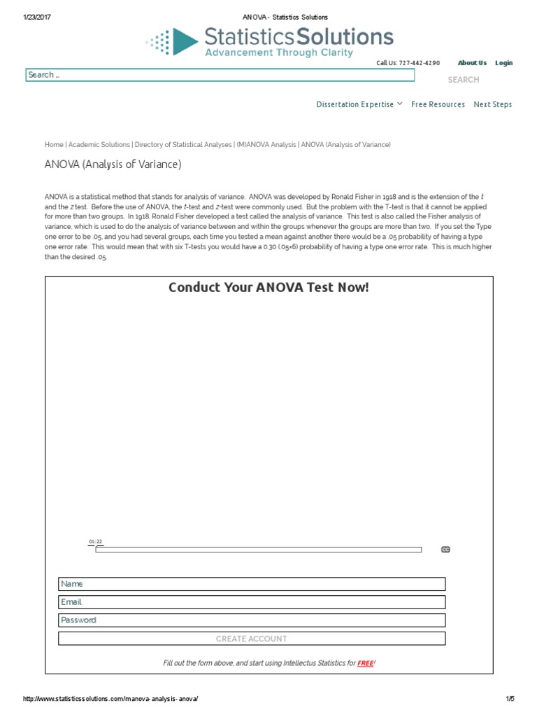 ANOVA - Statistics Solutions | PDF | Analysis Of Variance | Effect Size