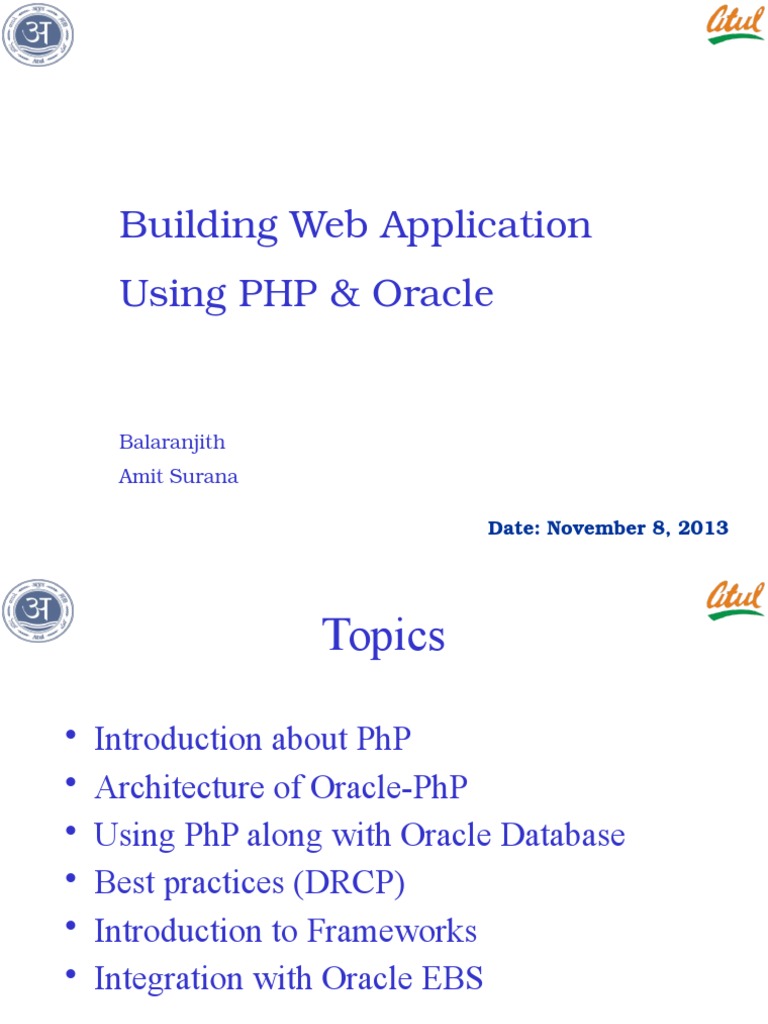 Php And Oracle Pdf Php Oracle Database 7217