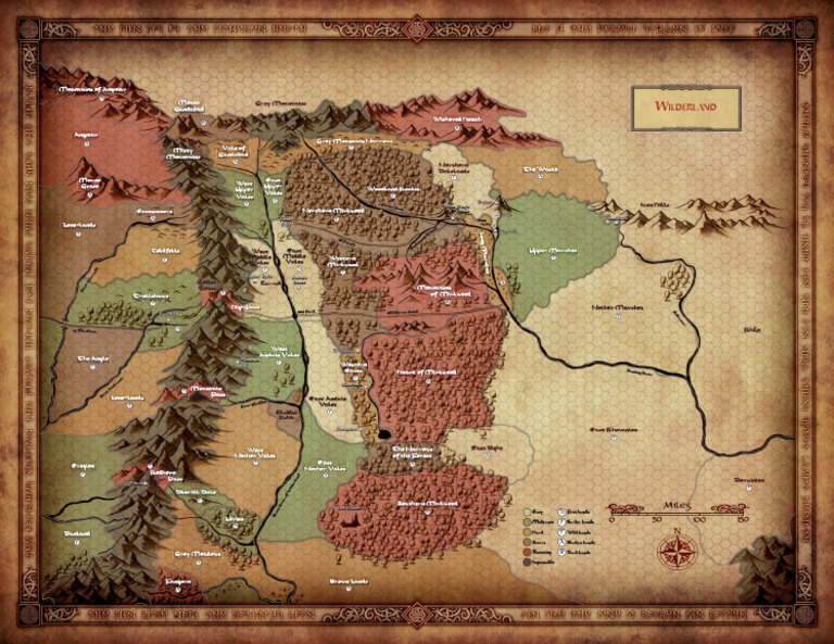 Wilderland Lore-Master Map | PDF | High Fantasy Novels | The Lord Of ...