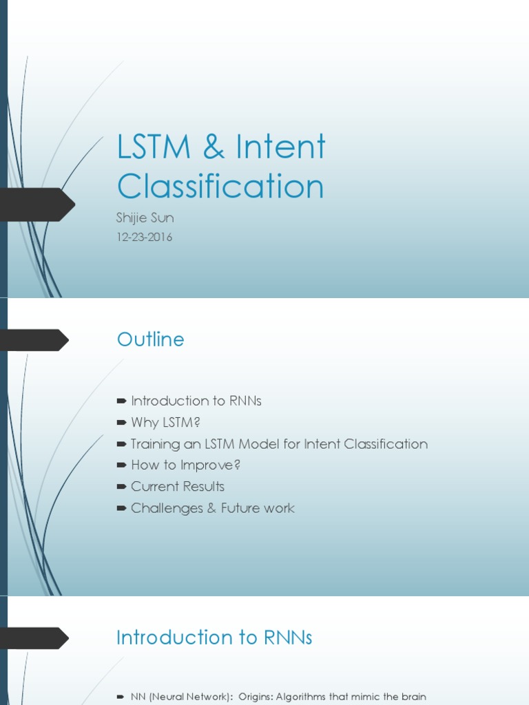 Pre LSTM Intent Classification | PDF | Artificial Neural Network | Artificial Intelligence