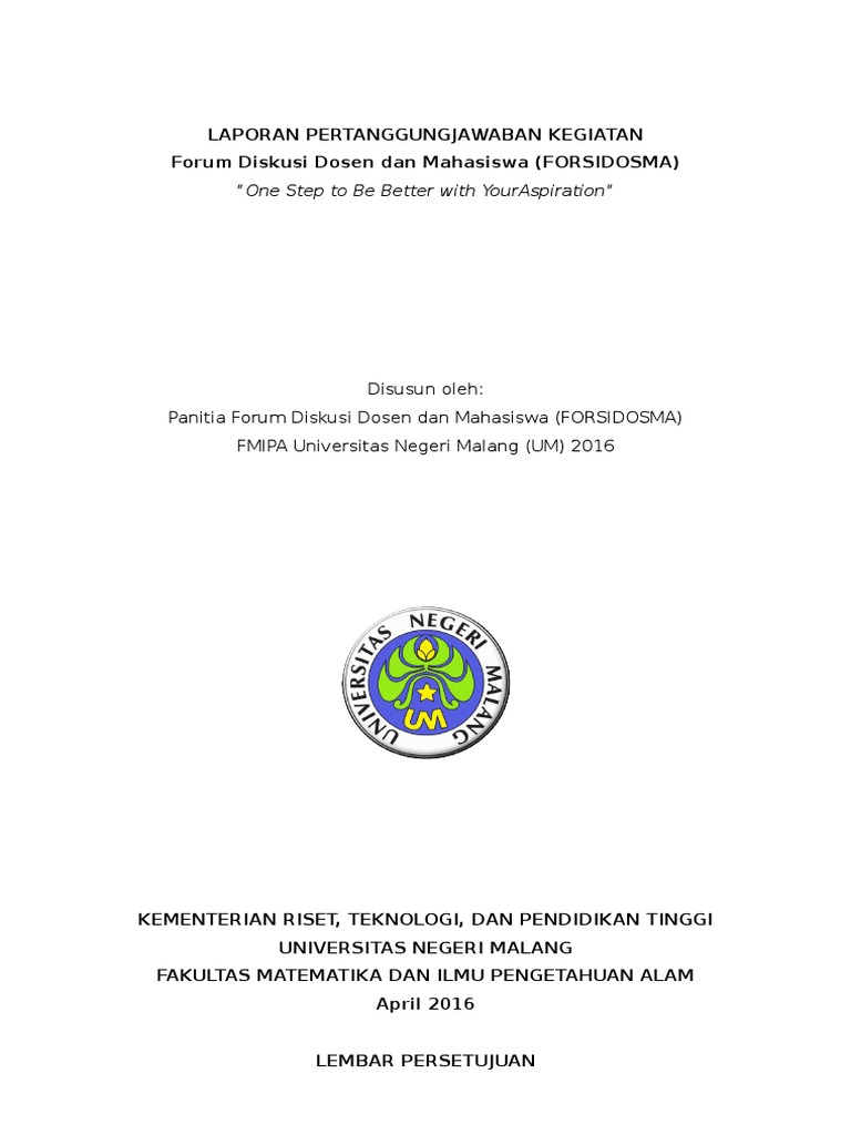 Contoh LPJ Kegiatan | PDF