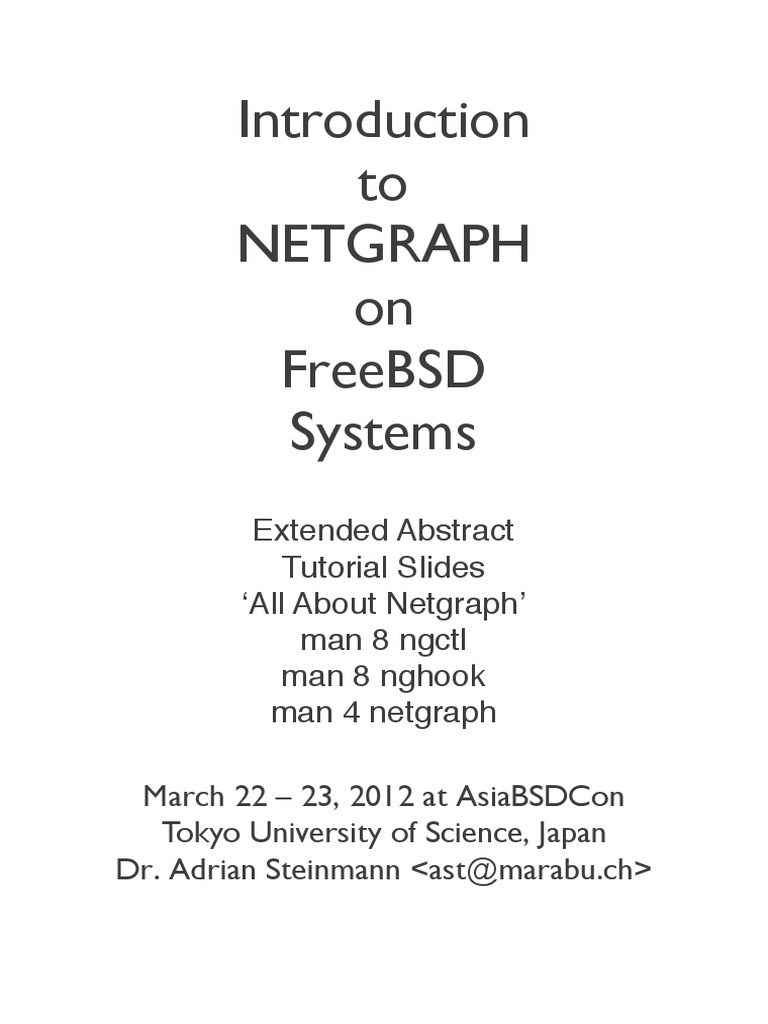 Tutorial Netgraph | PDF | Data Transmission | Areas Of Computer Science