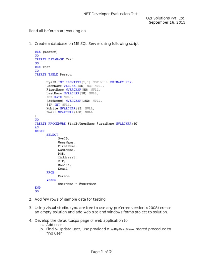 Evaluation | PDF | Microsoft Visual Studio | Databases