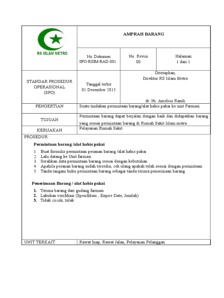 AMPRAH BARANG Revisi | PDF