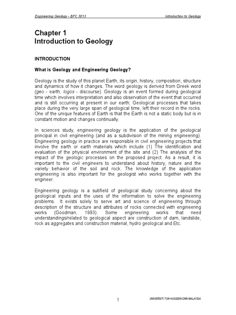 Chapter 1 - Introduction To Geology | PDF | Plate Tectonics | Mantle ...