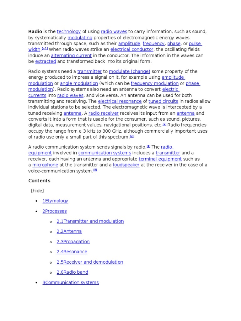 Overview of Radio Communication Systems | PDF