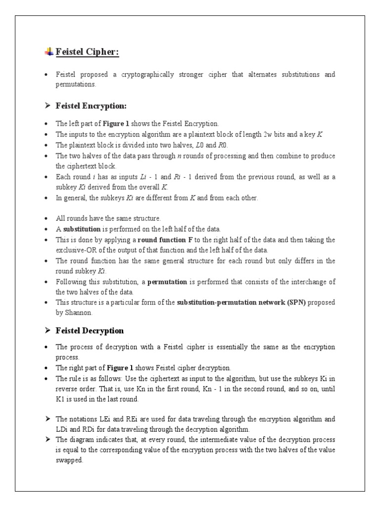 Feistel Cipher | PDF | Cipher | Cryptography