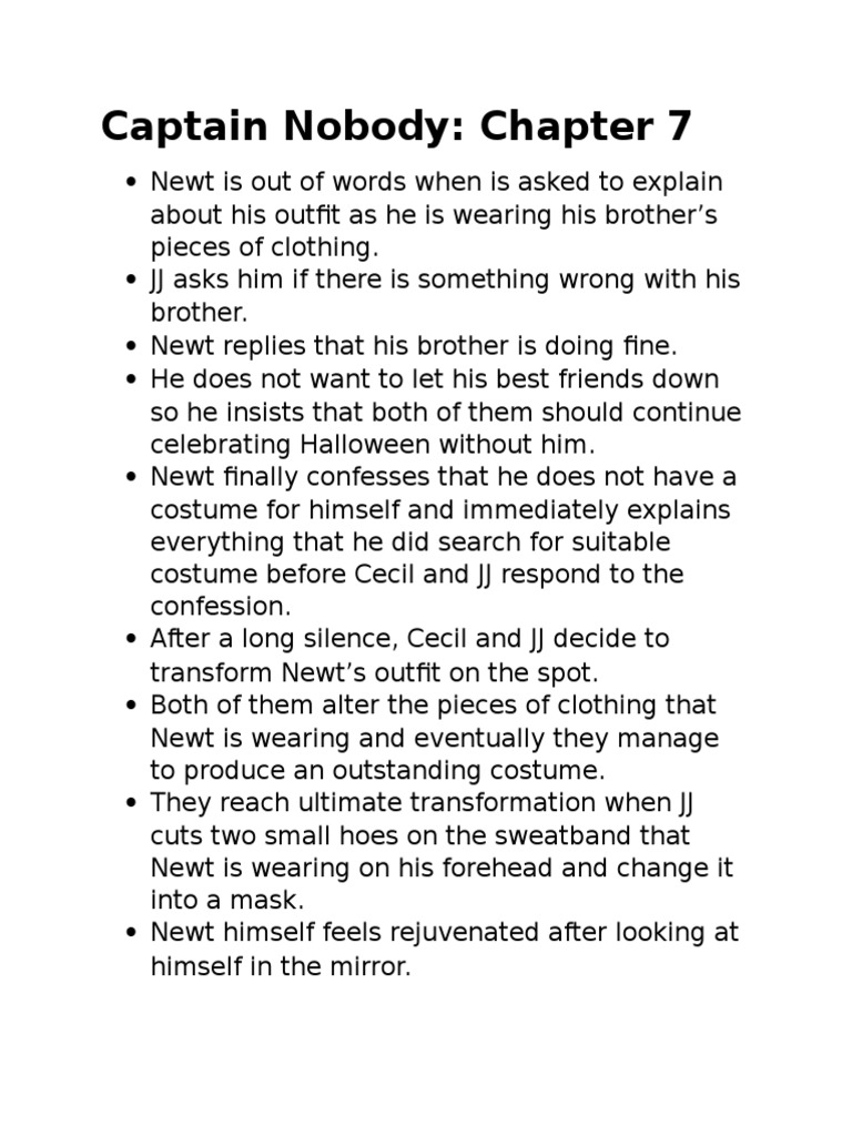 Captain Nobody: Chapter 7 | PDF