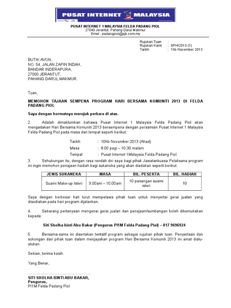 Surat Penajaan Hadiah - SPH | PDF