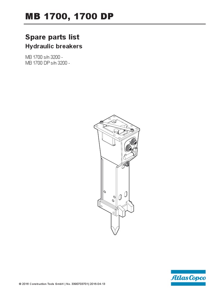 Atlas Copco mb1700 | PDF | Screw | Valve