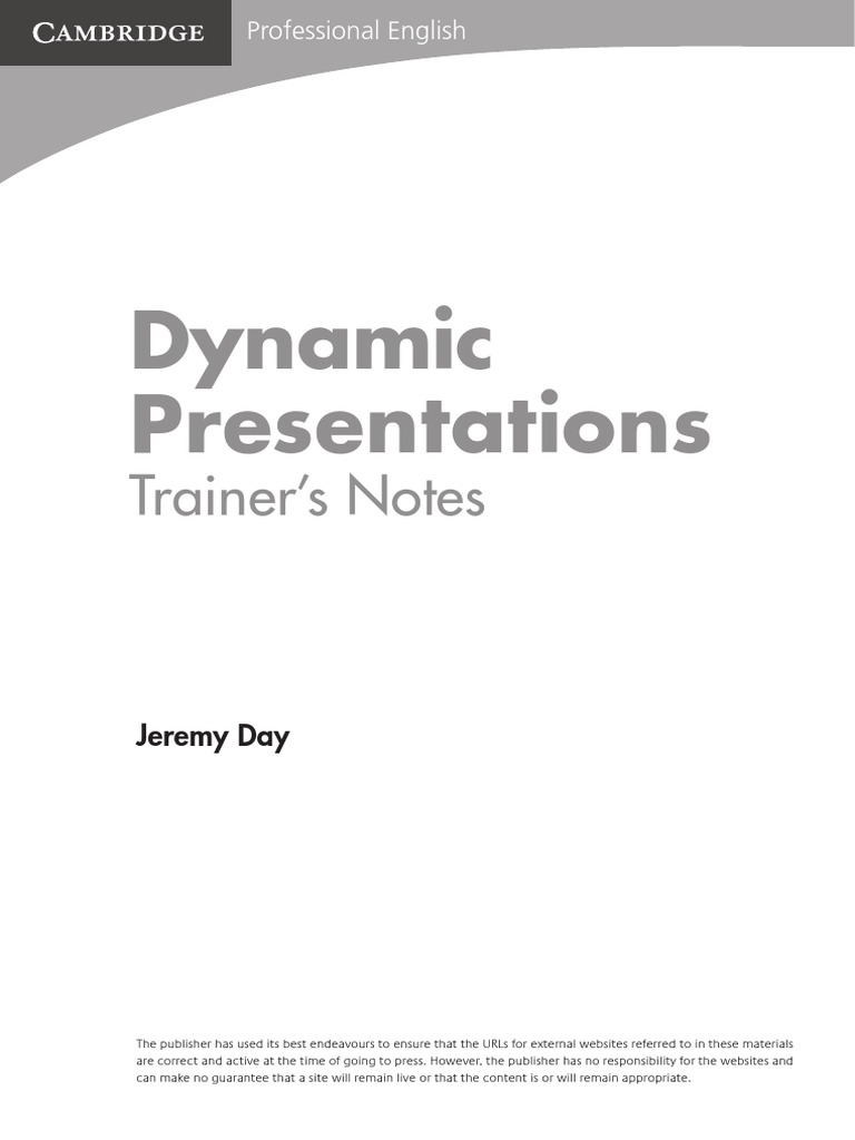 Dynamic Presentations Trainer's Notes PDF | PDF | Feedback | Ellipsis