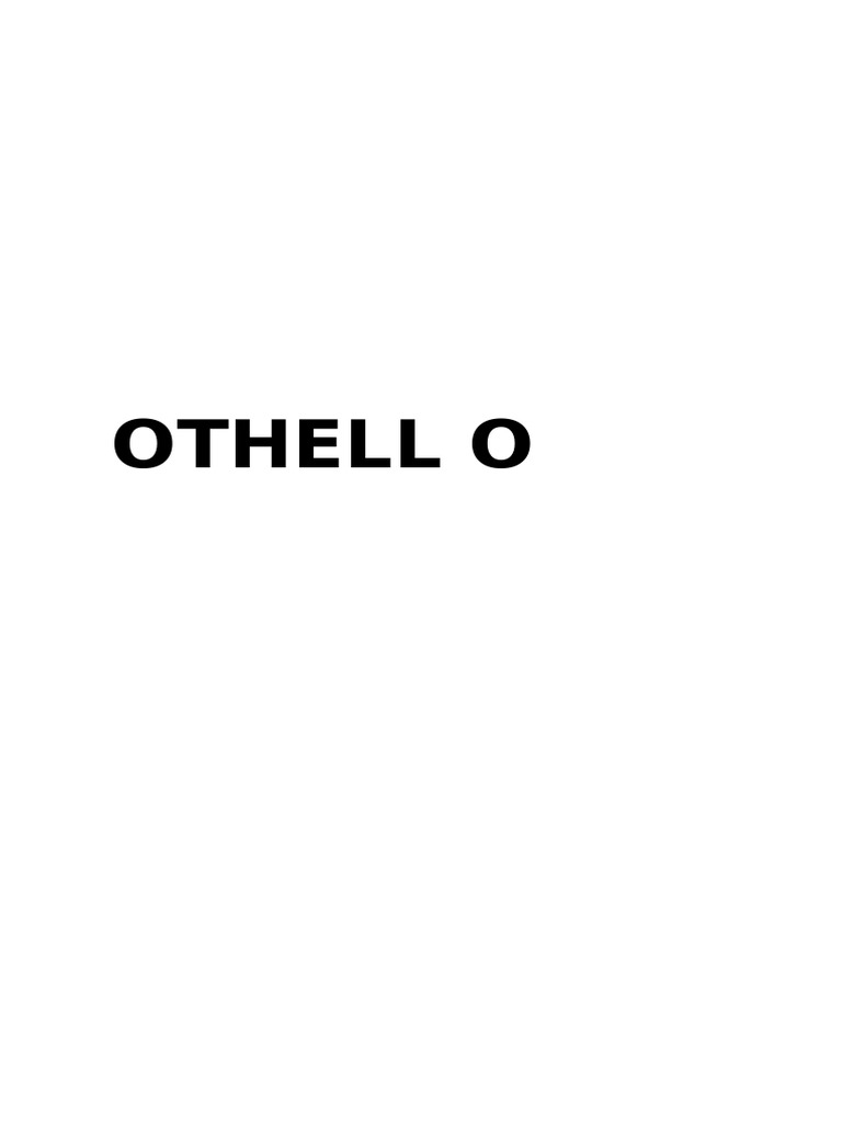 Othello Final Script | PDF | Desdemona | Othello