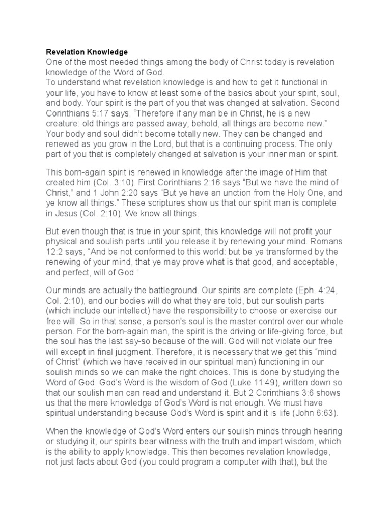 Revelation Knowledge ANDREW WOMMACK | Download Free PDF | Revelation ...