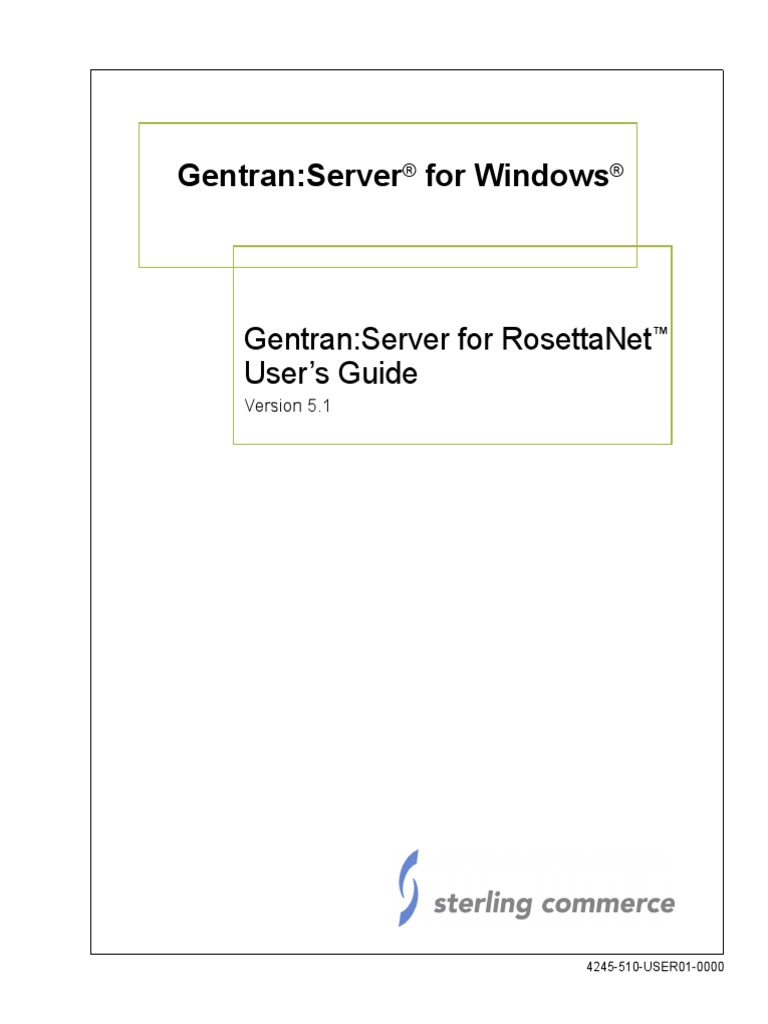 GSW 5.1 RosettaNet Users Guide | PDF | License | Business Process