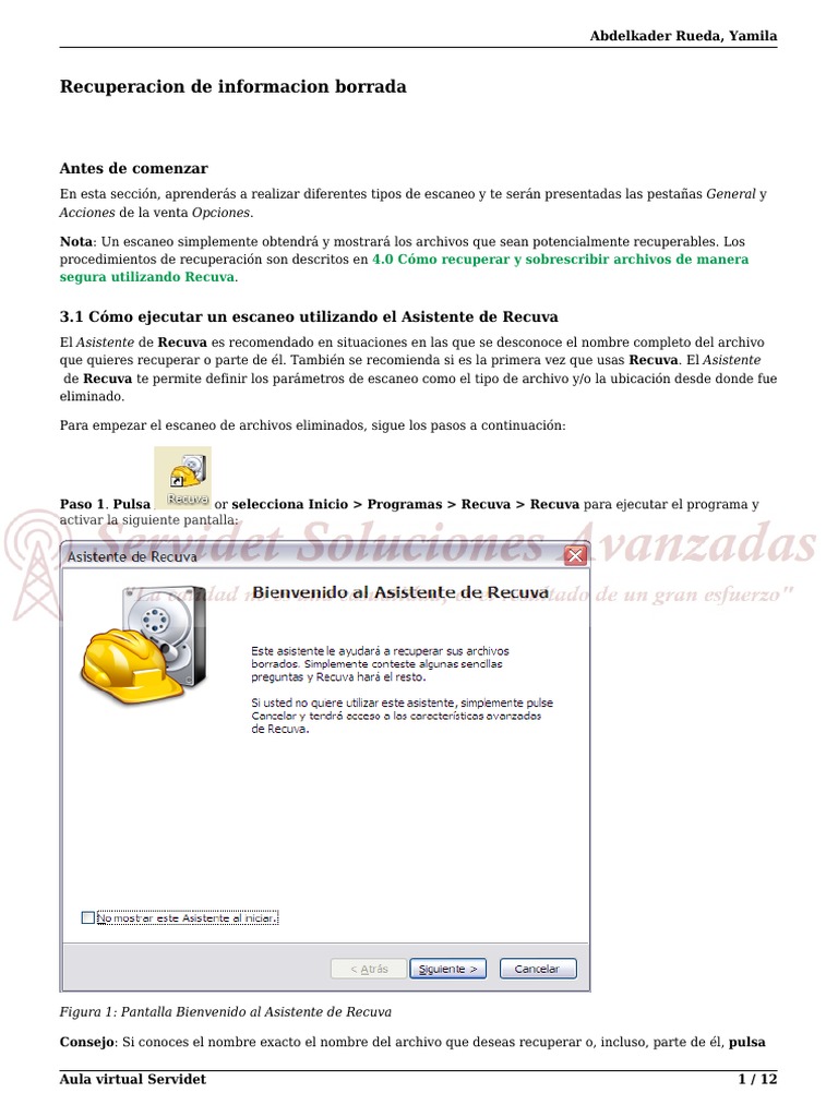 Modulo 6 Recuperacion de Datos | PDF | Archivo de computadora | Ventana ...