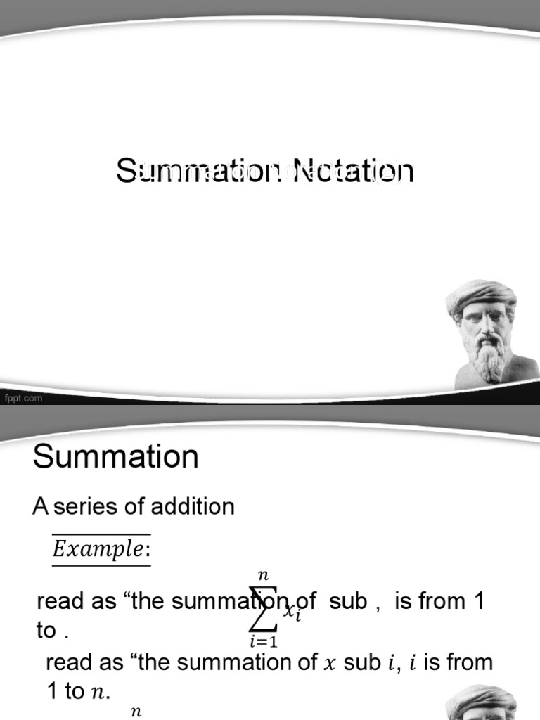 21-4 Summation Notation (Σ) | PDF | Summation | Mathematical Objects