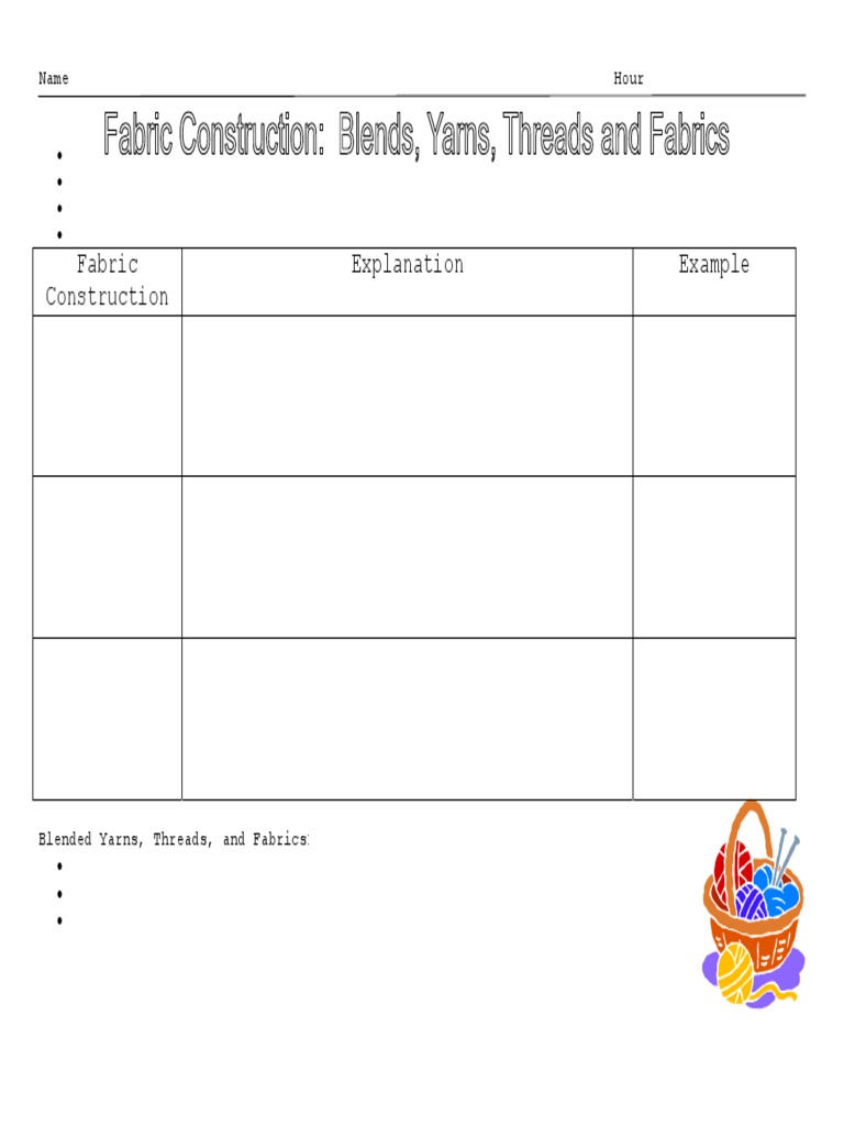 Fabric Construction Chart 1 PDF | PDF