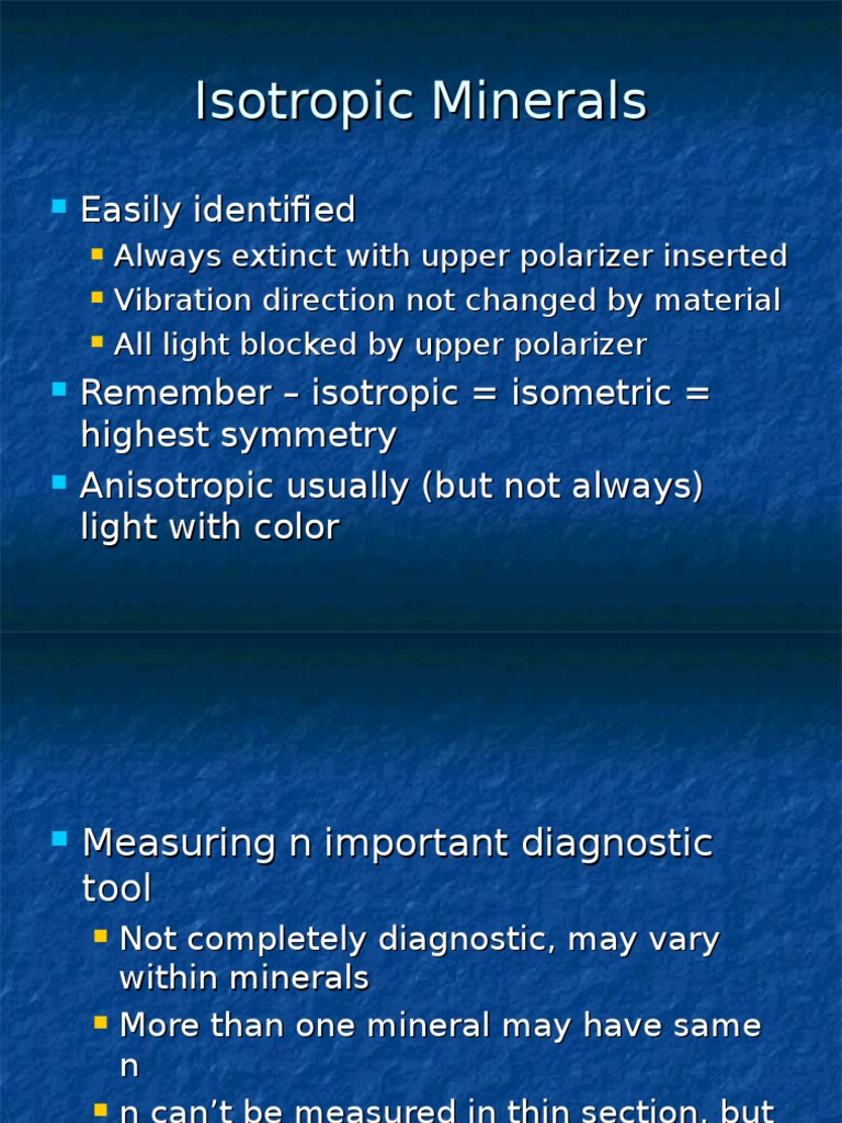 1.6b Isotropic and Anisotropic Minerals | Optics | Natural Philosophy