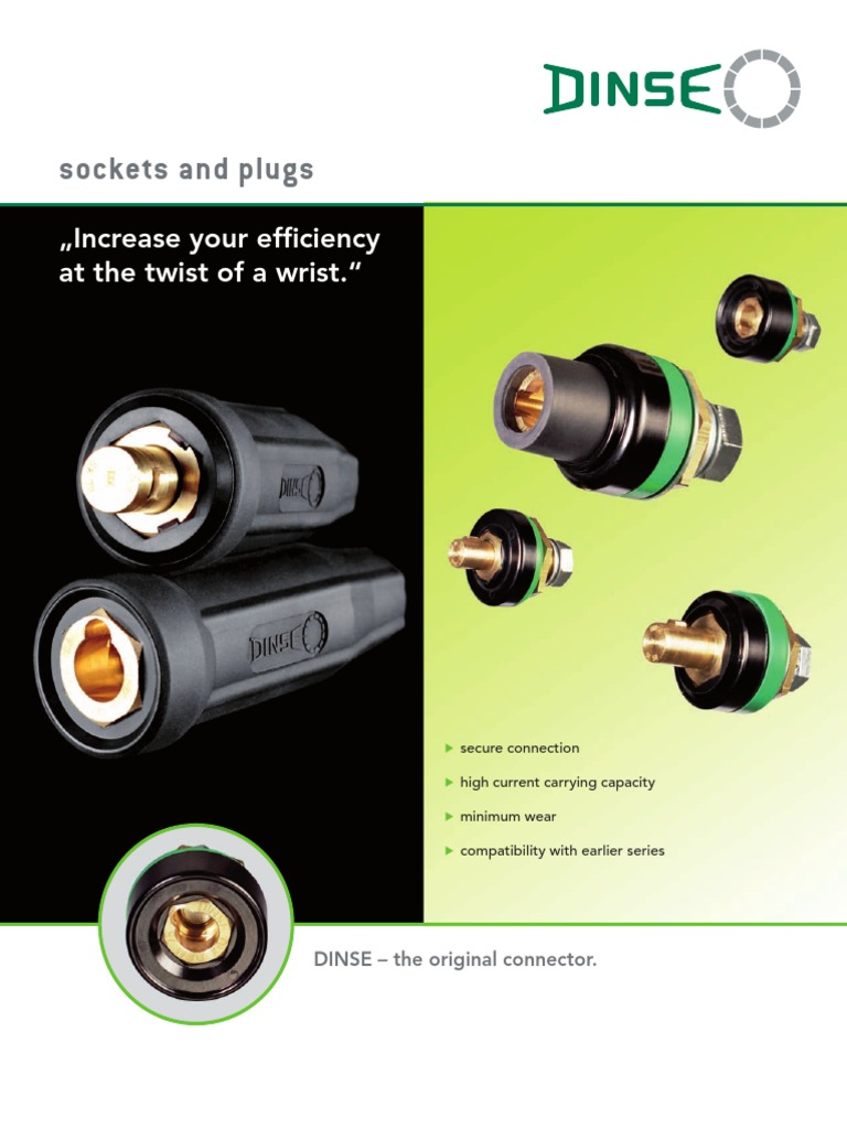 DINSE Plugs Sockets US | PDF | Joining | Electrical Connector