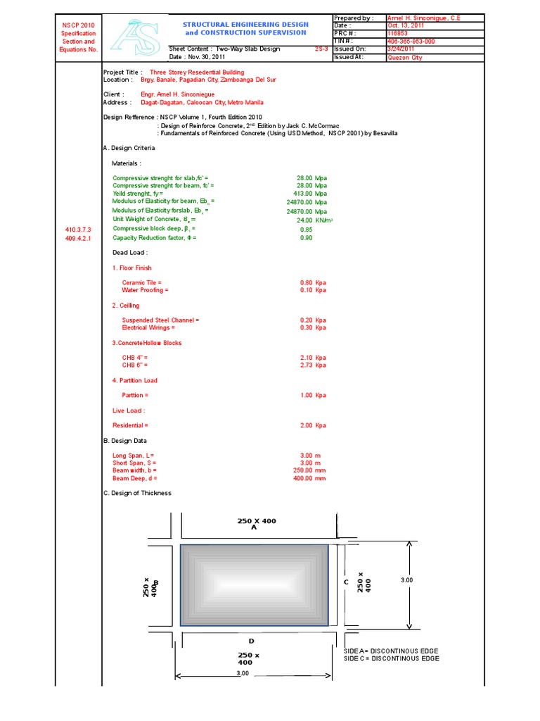 Two Way Slab Design 2 | PDF