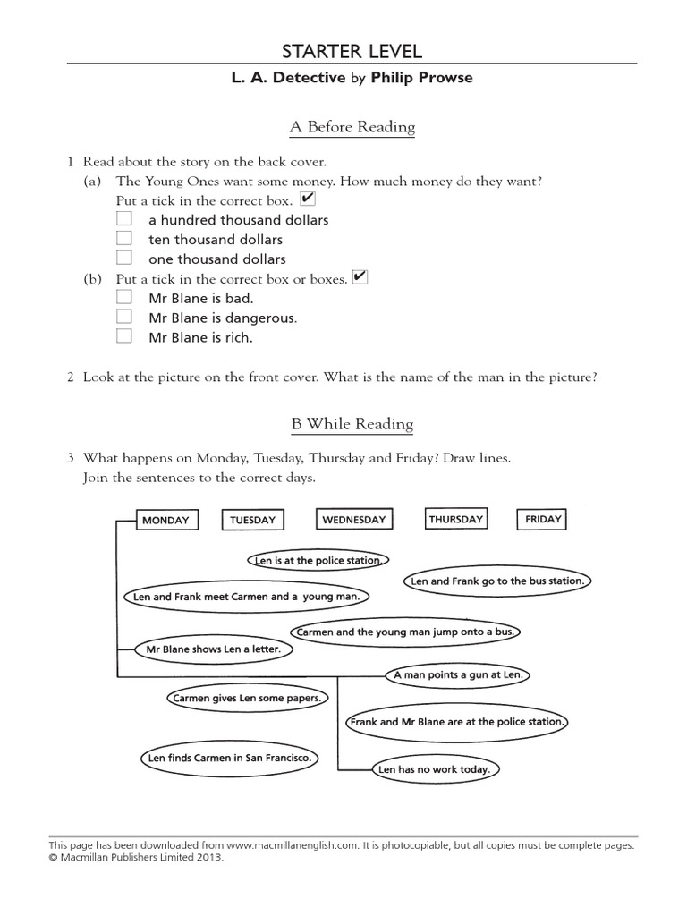 LA Detective Worksheet PDF | PDF