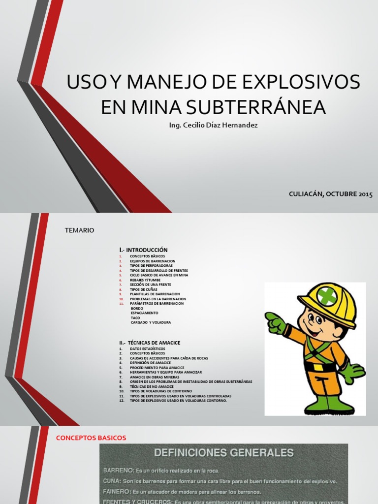 8.3 Mat Didac Uso y Manejo de Explosivos en Mina Subterránea 20sep15 ...