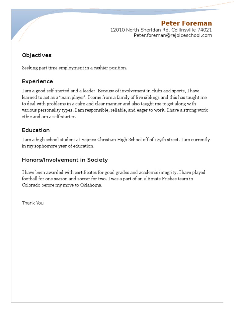 Peter Foreman: Objectives | PDF