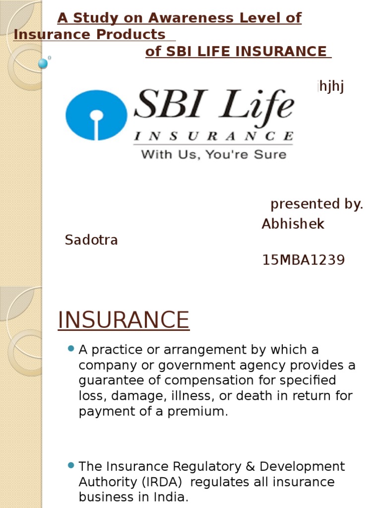 A Study On Awareness Level of Insurance | PDF | Insurance | Life Insurance