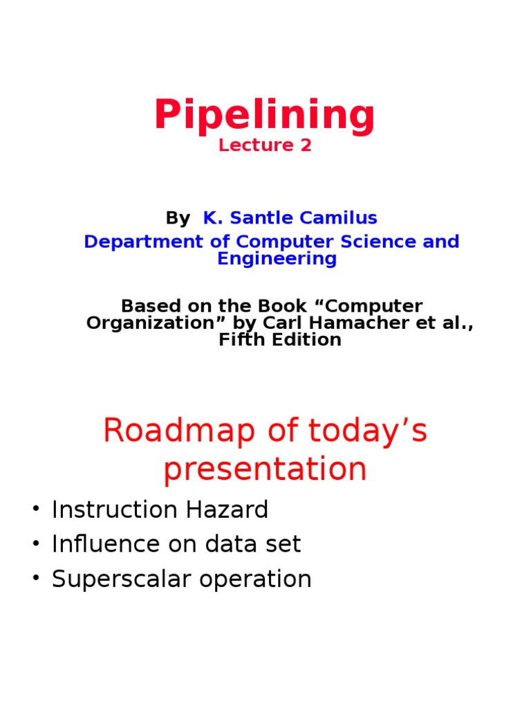 Pipelining - Lecture 2 | PDF | Instruction Set | Central Processing Unit Pipelining - Lecture 2 | PDF | Instruction Set | Central Processing Unit