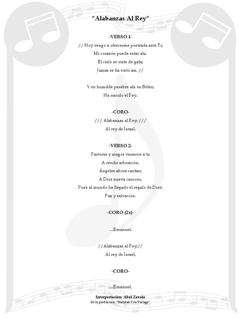 Marcela Gandara - Alabanzas Al Rey Lyrics